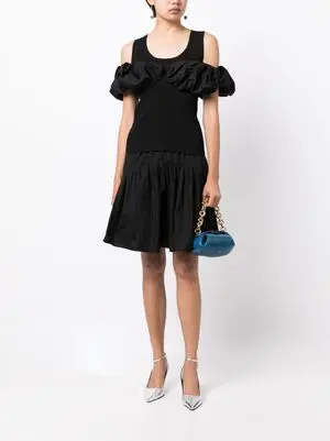 JNBY Ruffled Cotton Midi Skirt