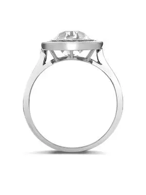 PRAGNELL Platinum Target Cluster Emerald And Diamond Ring