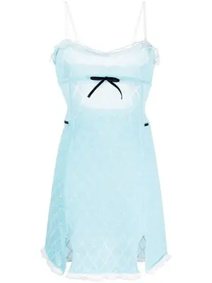 CORMIO Sheer-coverage Knitted Mini Dress