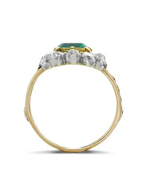 PRAGNELL 18kt Yellow Diamond And Emerald Ring - Gold