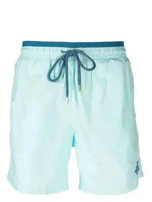 Vilebrequin Contrast-trim Drawstring Swim Shorts - Blue