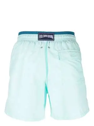 Vilebrequin Contrast-trim Drawstring Swim Shorts - Blue