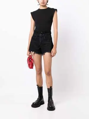 JNBY Raw-cut Denim Shorts