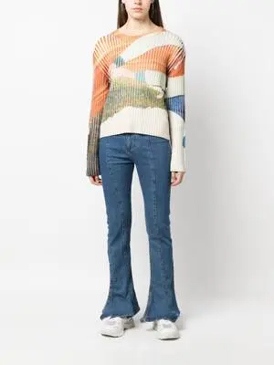 Eckhaus Latta Graphic-print Ribbed Jumper