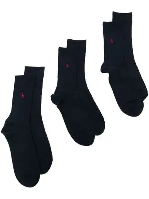 Ralph Lauren Embroidered Socks - Blue