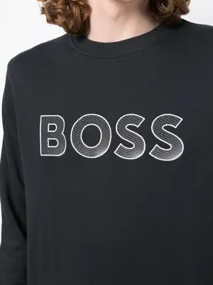 BOSS Logo Embroidered Sweatshirt