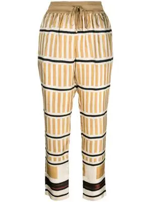 Lorena Antoniazzi Stripe-print Cropped Trousers