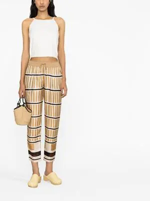 Lorena Antoniazzi Stripe-print Cropped Trousers
