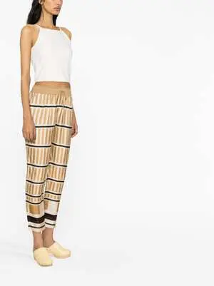 Lorena Antoniazzi Stripe-print Cropped Trousers