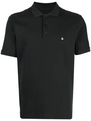 Rag & Bone Logo-embroidered Cotton Polo Shirt - Black