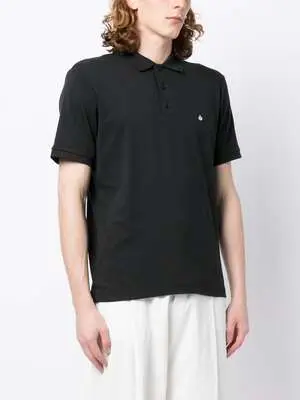 Rag & Bone Logo-embroidered Cotton Polo Shirt - Black