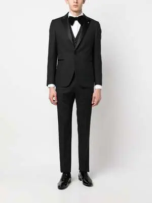 Tagliatore Slim-cut Three-piece Dinner Suit - Black