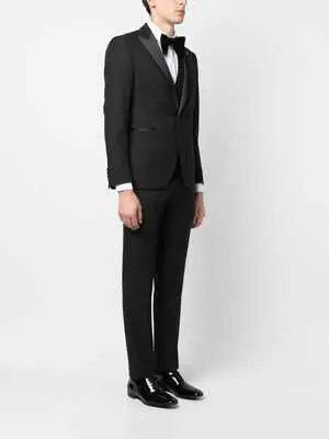 Tagliatore Slim-cut Three-piece Dinner Suit - Black