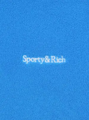 SPORTY & RICH Logo-embroidered Fleece Sweatshirt