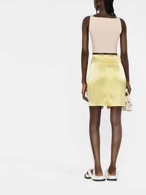 Nanushka Draped Satin Mini Skirt