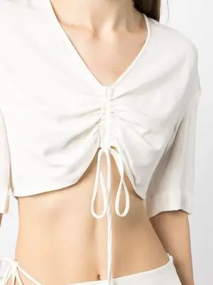 Christopher Esber Drawstring Crop Top