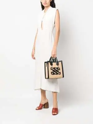 Casadei Baurivage Woven Tote Bag