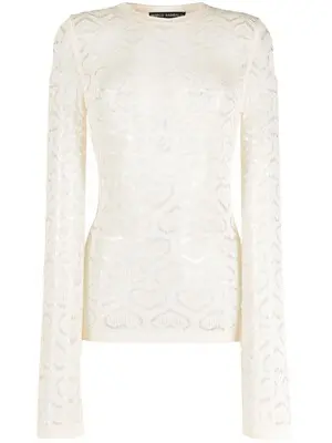 MARCO RAMBALDI Heart-motif Long-sleeved Top