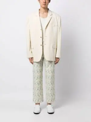 BODE Floral-embroidery Straight-leg Trousers