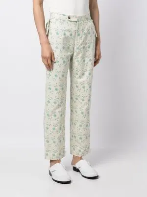 BODE Floral-embroidery Straight-leg Trousers