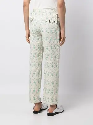 BODE Floral-embroidery Straight-leg Trousers
