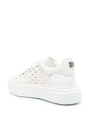 Casadei Cut-out Low-top Leather Sneakers