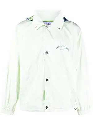 Stone Island Marina Logo-print Hooded Jacket - Green
