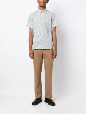 Paul Smith Graphic-print Stretch-cotton Shirt