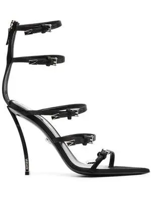 Versace Pin-point 120mm Sandals - Black