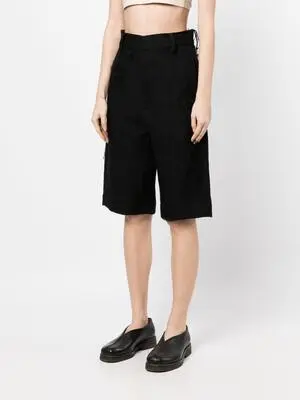 UMA WANG Distressed-finish Knee-length Shorts