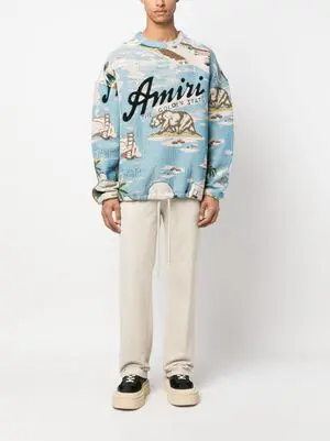 Amiri Graphic Print Cotton Jumper