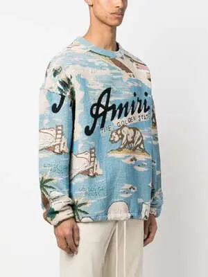 Amiri Graphic Print Cotton Jumper