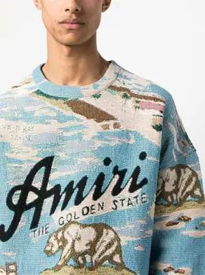 Amiri Graphic Print Cotton Jumper