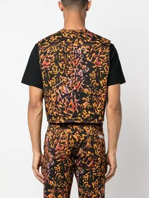 PALMER Abstract-print Cotton Waistcoat