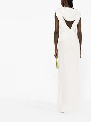 Alberta Ferretti Draped V-neck Maxi Dress