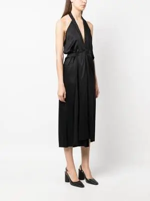 MAISON MARGIELA Satin Halterneck Midi Dress