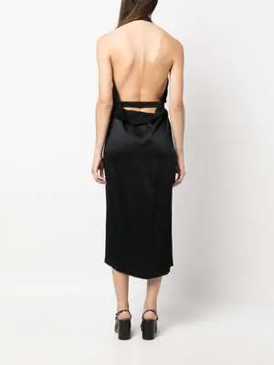 MAISON MARGIELA Satin Halterneck Midi Dress