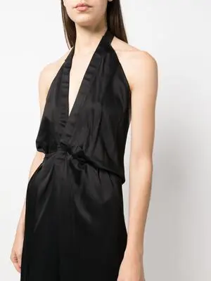 MAISON MARGIELA Satin Halterneck Midi Dress