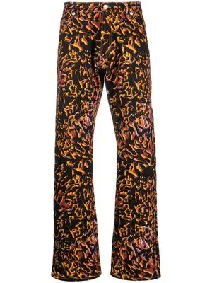 PALMER Abstract-print Straight-leg Trousers
