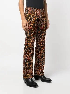 PALMER Abstract-print Straight-leg Trousers