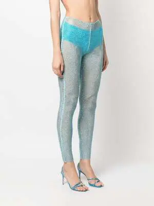 Giuseppe Di Morabito Metallic Fishnet Leggings