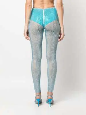 Giuseppe Di Morabito Metallic Fishnet Leggings