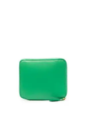 Comme Des Garçons Leather Zipped Wallet - Green
