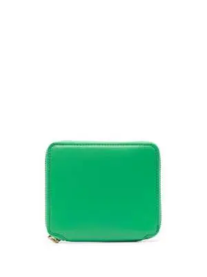 Comme Des Garçons Leather Zipped Wallet - Green