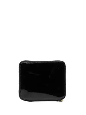 Comme Des Garçons Patent Leather Zipped Wallet - Black