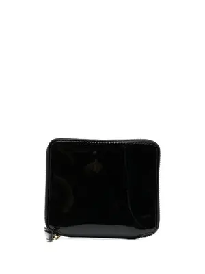 Comme Des Garçons Patent Leather Zipped Wallet - Black