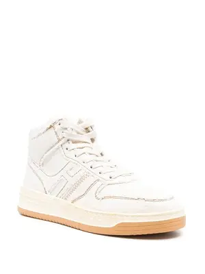 Hogan Contrast-stitch High-top Sneakers