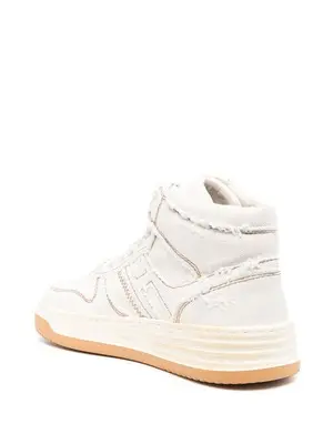 Hogan Contrast-stitch High-top Sneakers