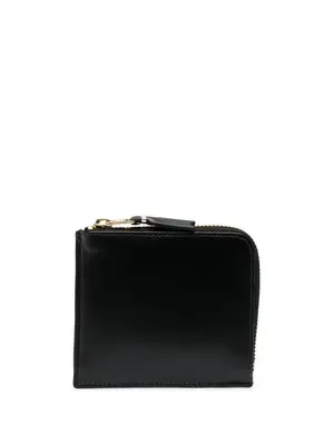 Comme Des Garçons Leather Zipped Wallet - Black