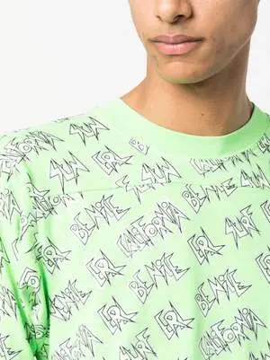 ERL Logo-print Long-sleeved T-shirt - Green